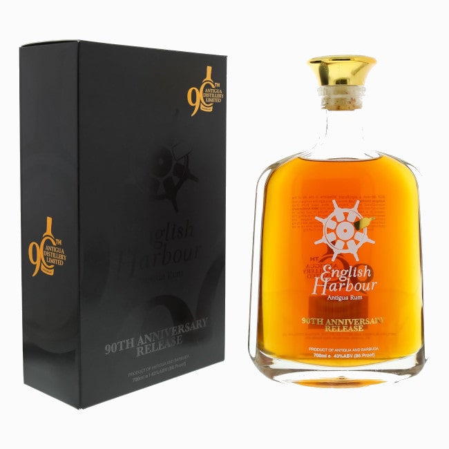 English Harbour 90th Anniversary Release 43%Vol. 0,7l, brauner Rum ...
