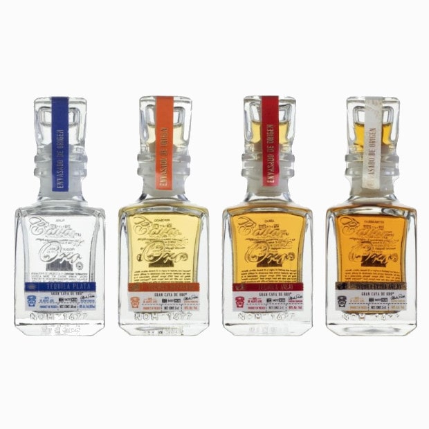 CAVA DE ORO Tequila 100% Agave Miniaturen Set 40% Vol. 0,2l; Agave ...